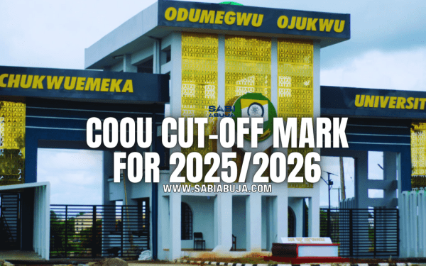 COOU Cut-Off Mark for 2025/2026 Academic Session - SabiAbuja