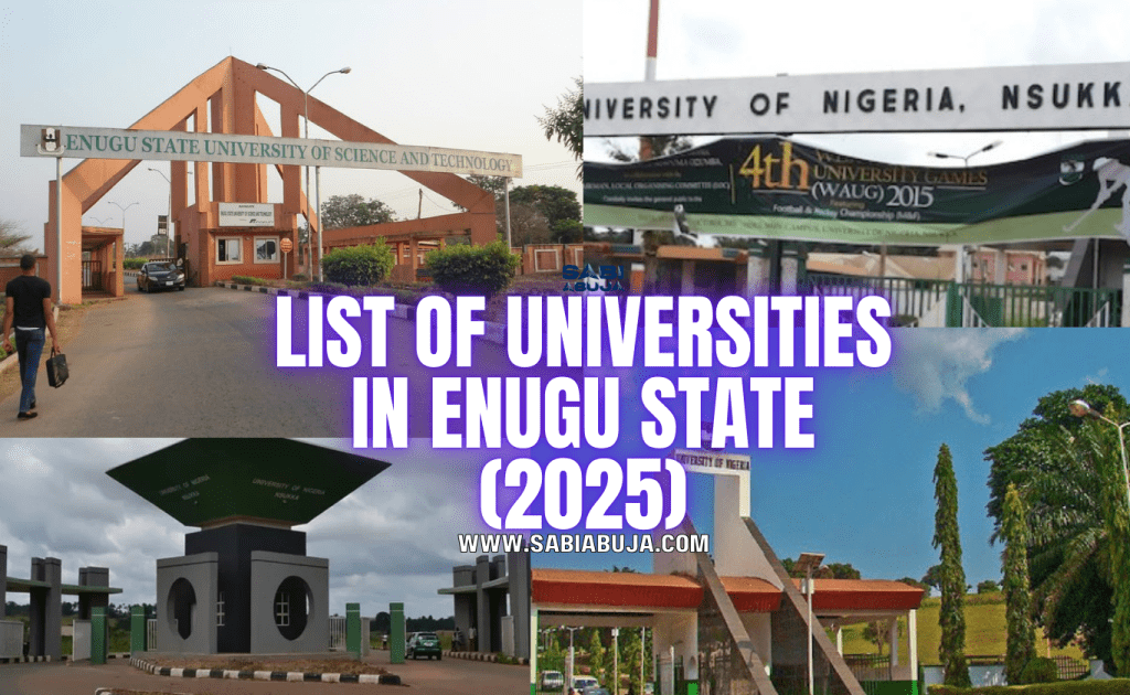 List of Universities in Enugu State (2025) - SabiAbuja