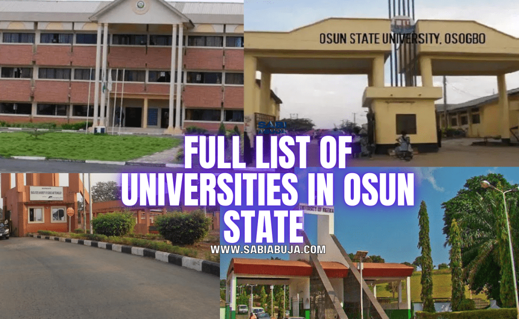 Full List of Universities in Osun State - SabiAbuja