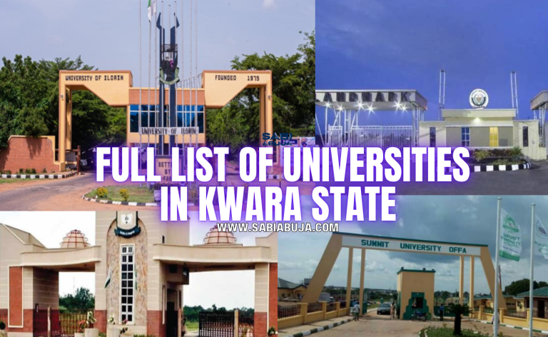 Full List of Universities in Kwara State - SabiAbuja
