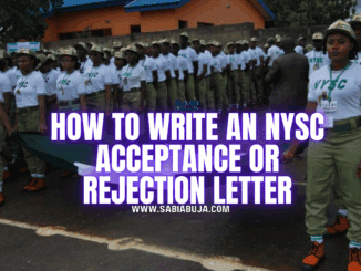 NYSC Acceptance or Rejection Letter - SabiAbuja
